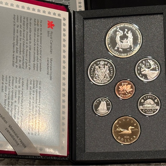 Other | Vintage 1988 Canadian Coin Proof Set With Display Case | Poshmark